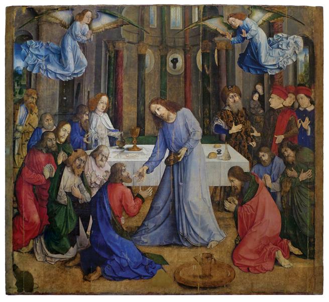 The Communion of the Apostles (Eucharist Altarpiece), c.1467 - c.1474 ...