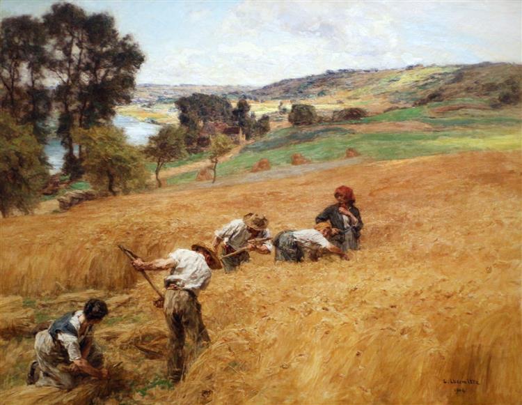 The Harvest in the Valley, 1904 - Léon Augustin Lhermitte - WikiArt.org