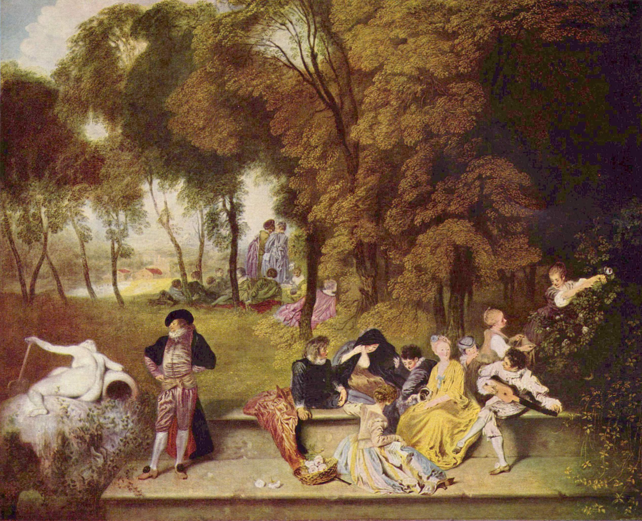 Merry Company in the Open Air, c.1720 - Antoine Watteau - WikiArt.org
