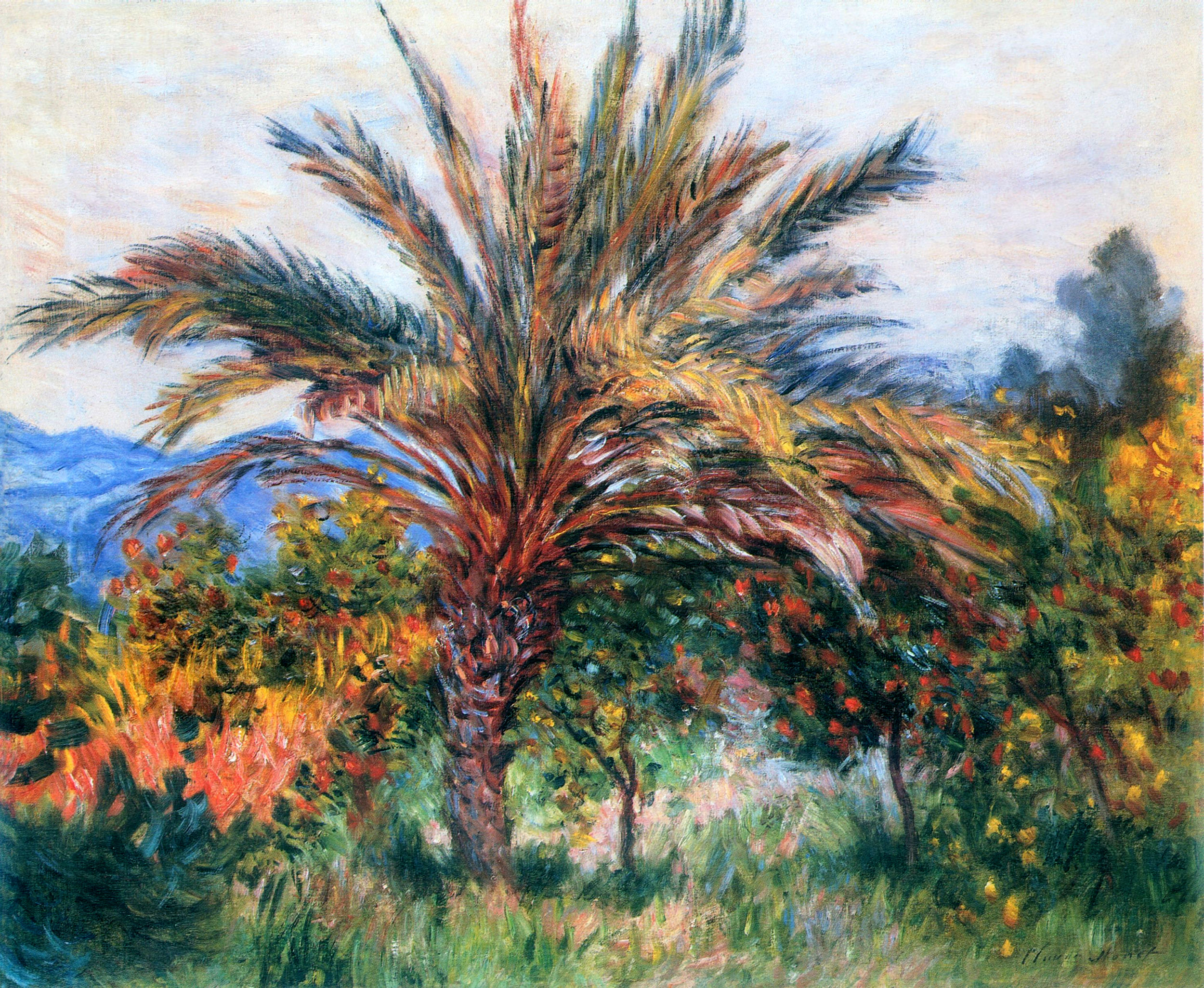 Palm Tree at Bordighera, c.1884 - Claude Monet - WikiArt.org