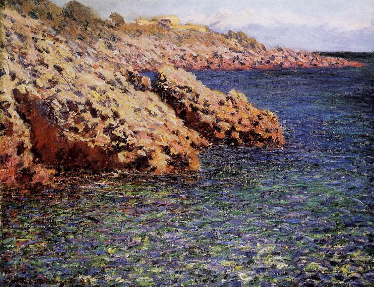 Rocks on the Mediterranean Coast, 1888 - Claude Monet - WikiArt.org