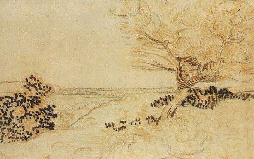 Landscape With Trees 1881 Vincent Van Gogh